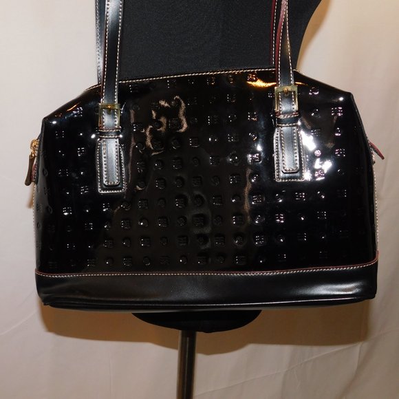 Arcadia | Bags | Arcadia Black Patent Leather Shoulder Bag Purse Made ...